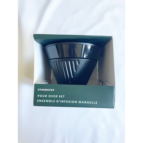Starbucks | Kitchen | Starbucks Black Pour Over Set Coffee Funnel ...